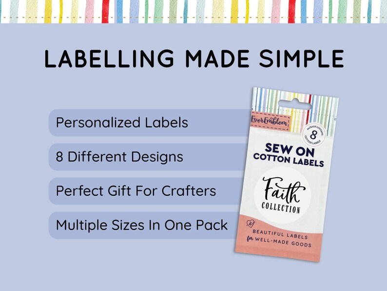 Personalized Faith Cotton Labels, Personalized Christian Sewing Tags ...