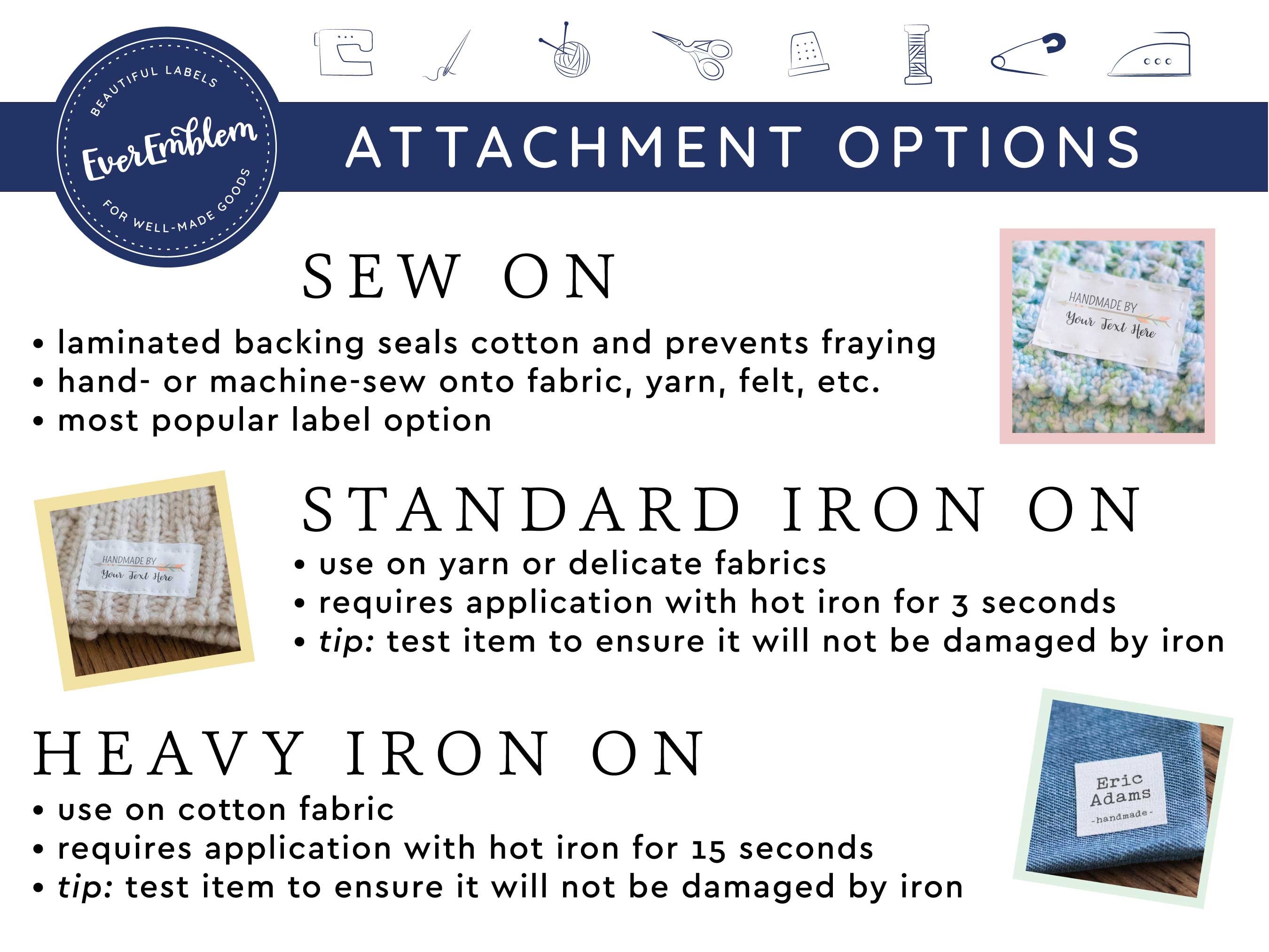 Personalized Sewing Label Set With Cute Cat Sew on or Iron on | Etsy