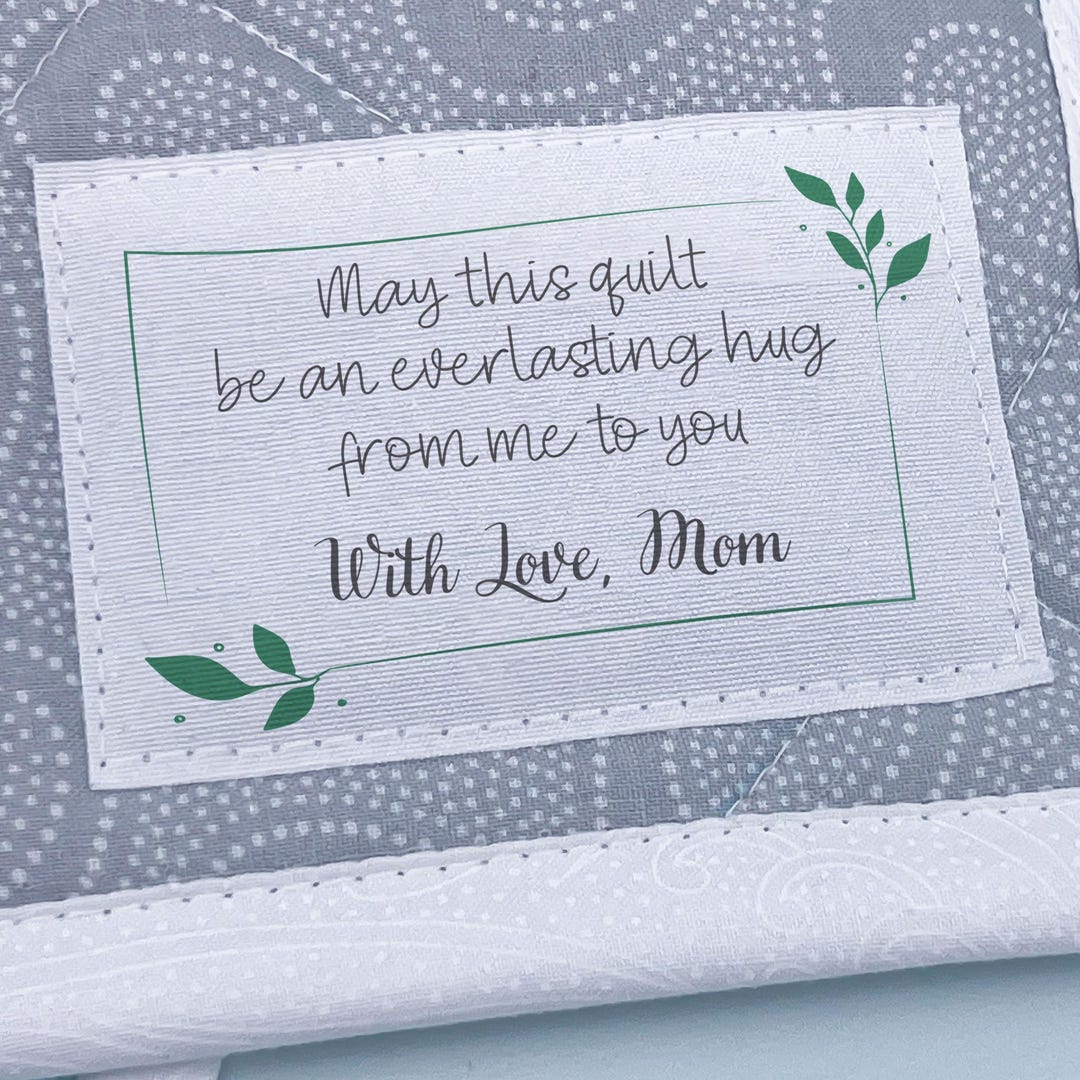 In Memory of Quilt Labels, 2x3 Cotton Fabric Tags, Personalized Sewing ...