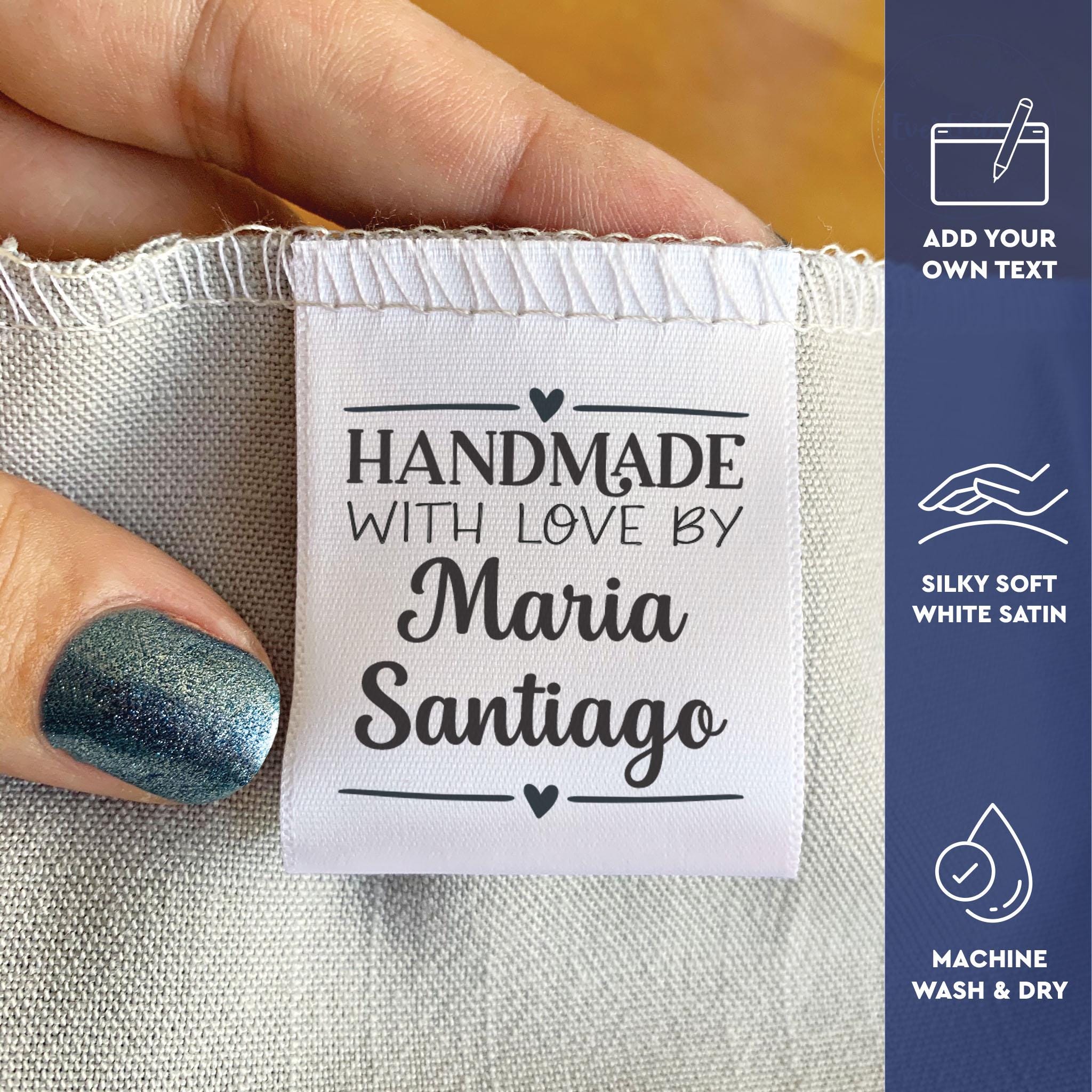 Custom Custom Sewing Labels, Personalized Clothing Tags, Large Satin ...
