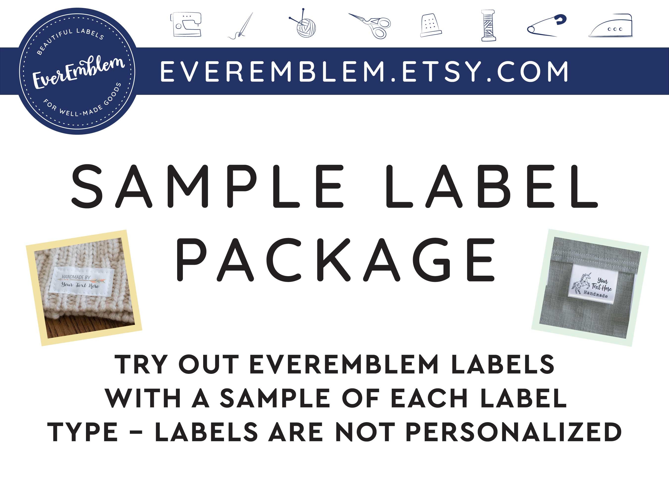 Sample Label Pack - Includes One of Each Tag Type, Tags Are Generic ...