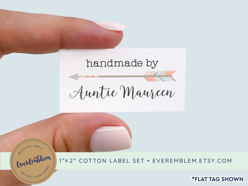 Personalized Fabric Tags Cotton Tag Set Sewing Label Set - Etsy