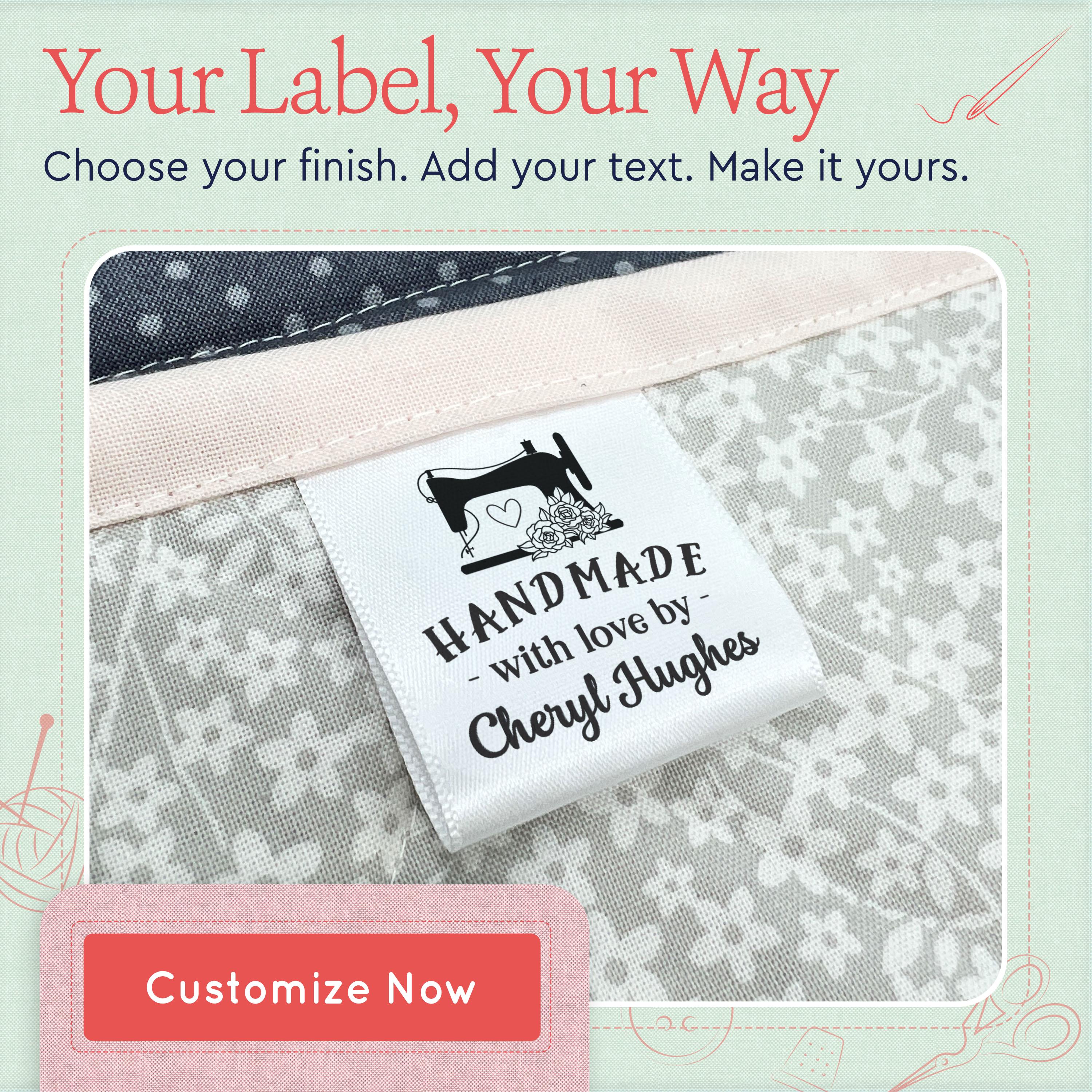 Custom Personalized Sewing Labels, Sew-in Fabric Labels, Clothing Label ...