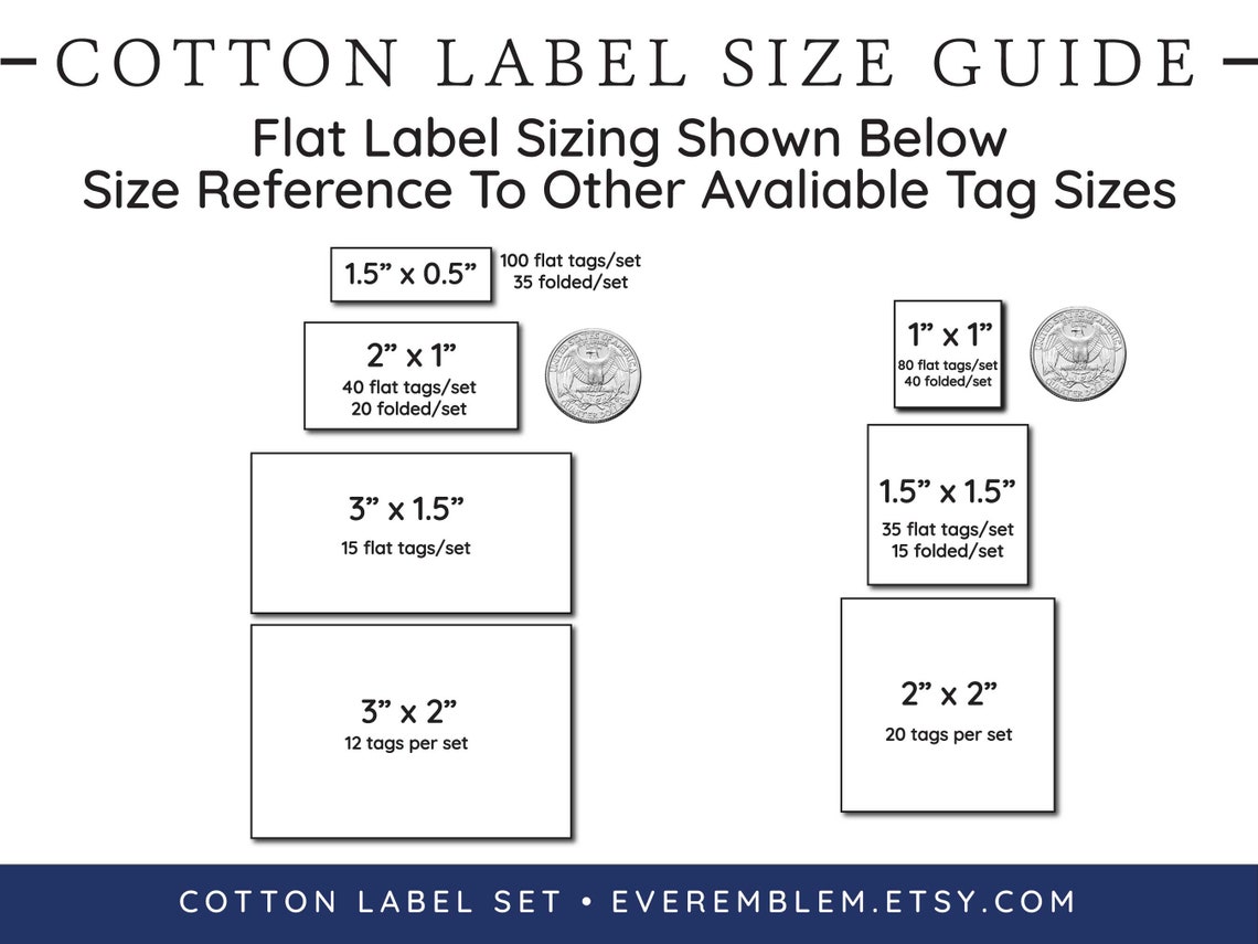 Your Logo on Cotton Tags Print Your Image on a Label Set | Etsy