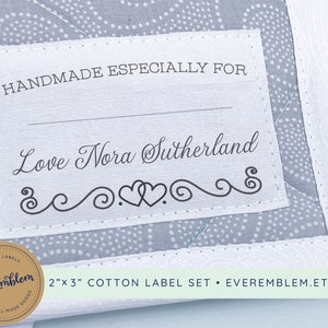 Fabric Label Set With Fill In Quilting Iron on Tags Sewing - Etsy