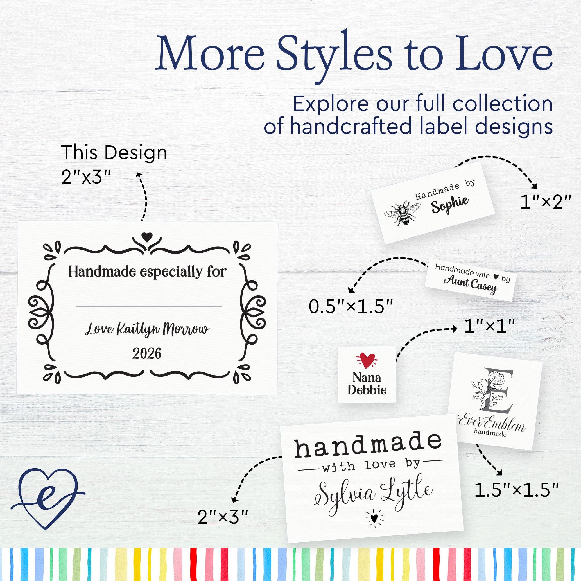 Swirl Border Fabric Labels, Large Fill-in-the-blank Cotton Tags, Iron ...