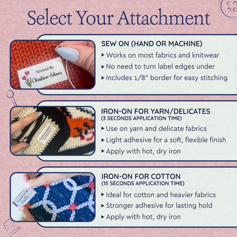 Personalized Cotton Labels, Made With Love and Swearing, Custom Sewing ...