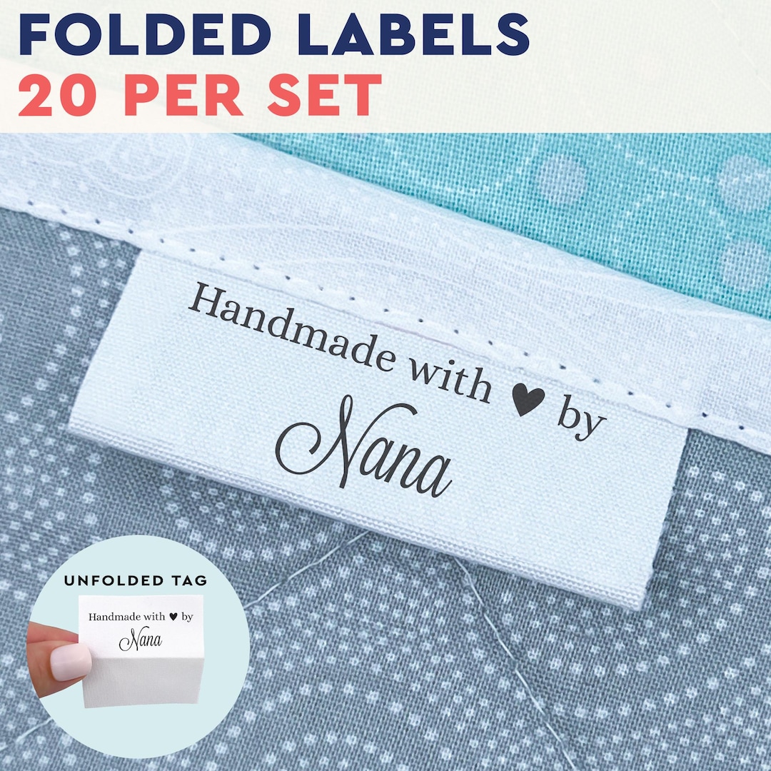 Fabric Tag Set, Personalized Sewing Labels, Quilt Label, Custom Sewing ...