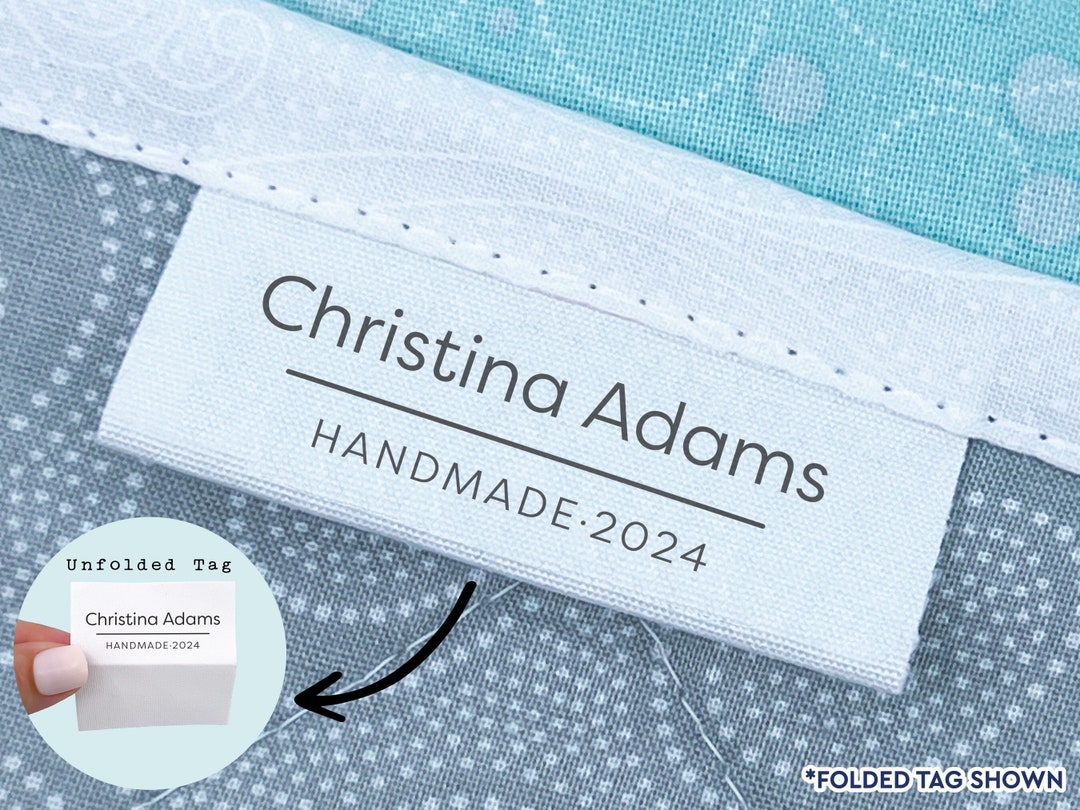 Custom Sewing Labels Modern Design, Personalised Iron on Tags, Tags for ...