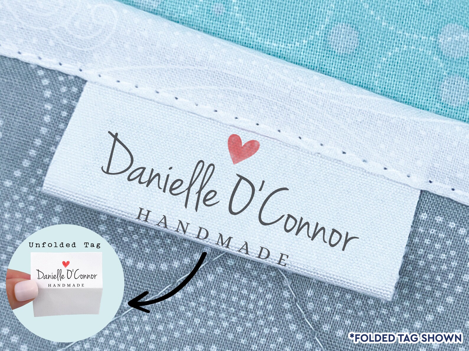 Fabric Labels, Personalized Gift, Iron on Label, Quilt Labels, Craft ...