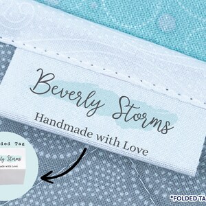 Fabric Labels, Iron on Label, Quilt Labels, Fabric Tags, Knitting Label ...