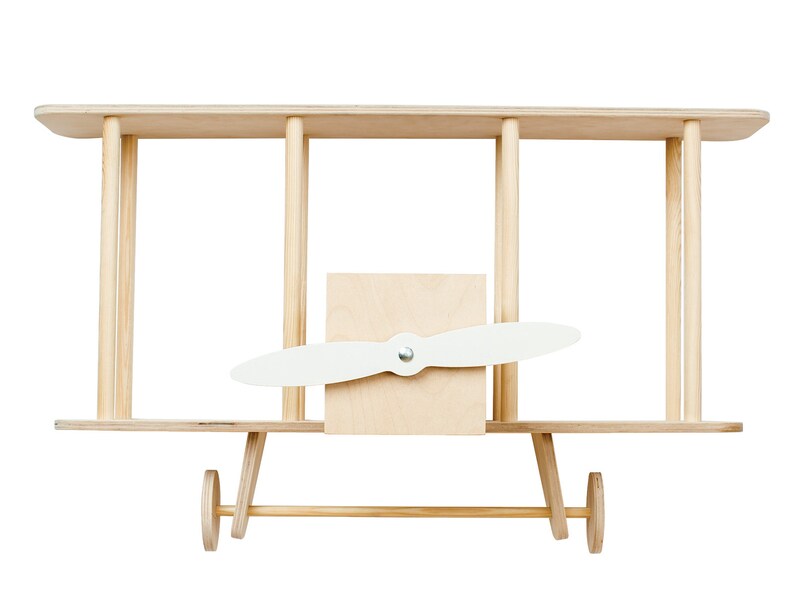 Airplane Shelf Natural Wood Children's Furniture Bookshelf Children's ...