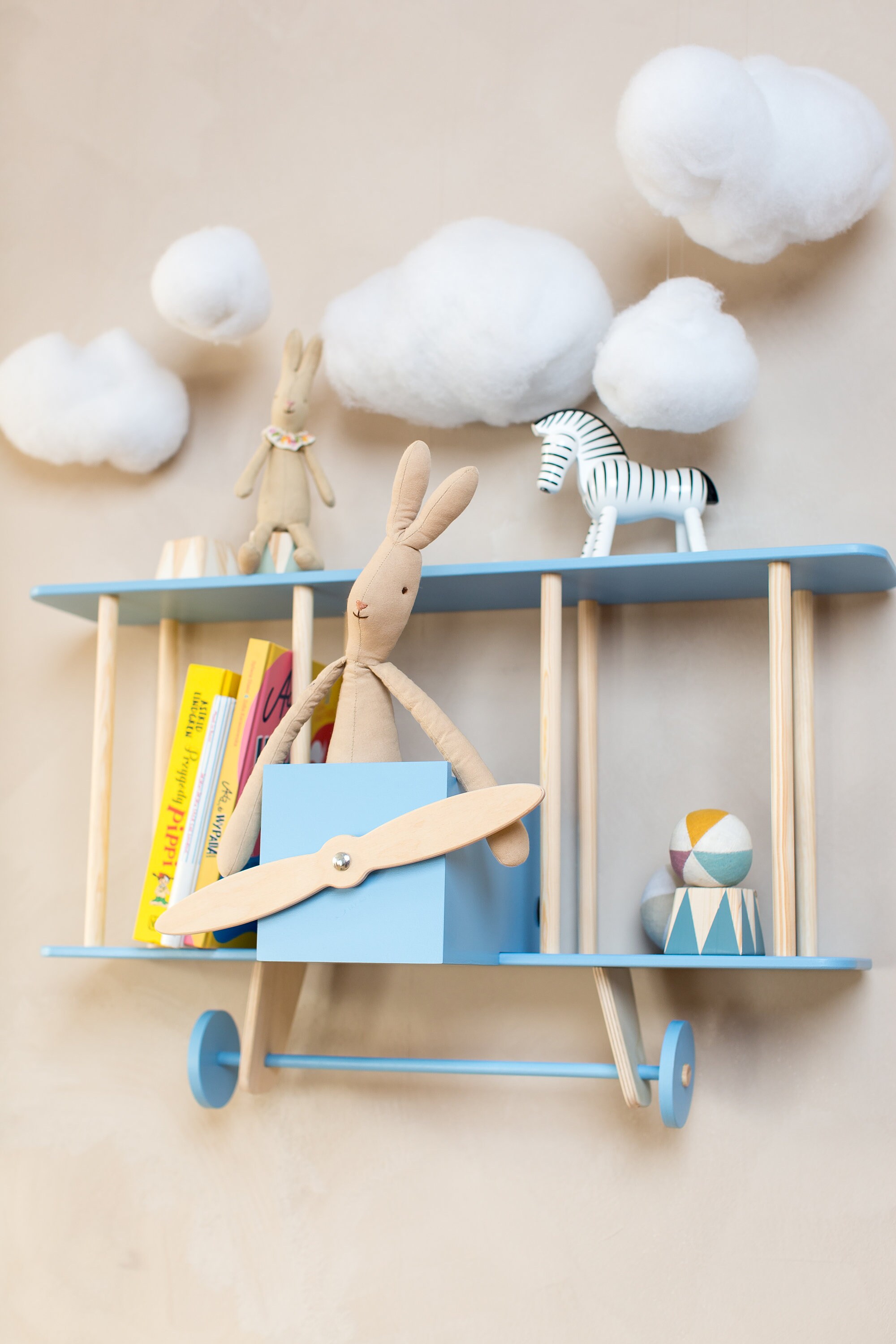 Airplane Shelf Children's Furniture Bookcase Children's Shelf Toy Shelf ...