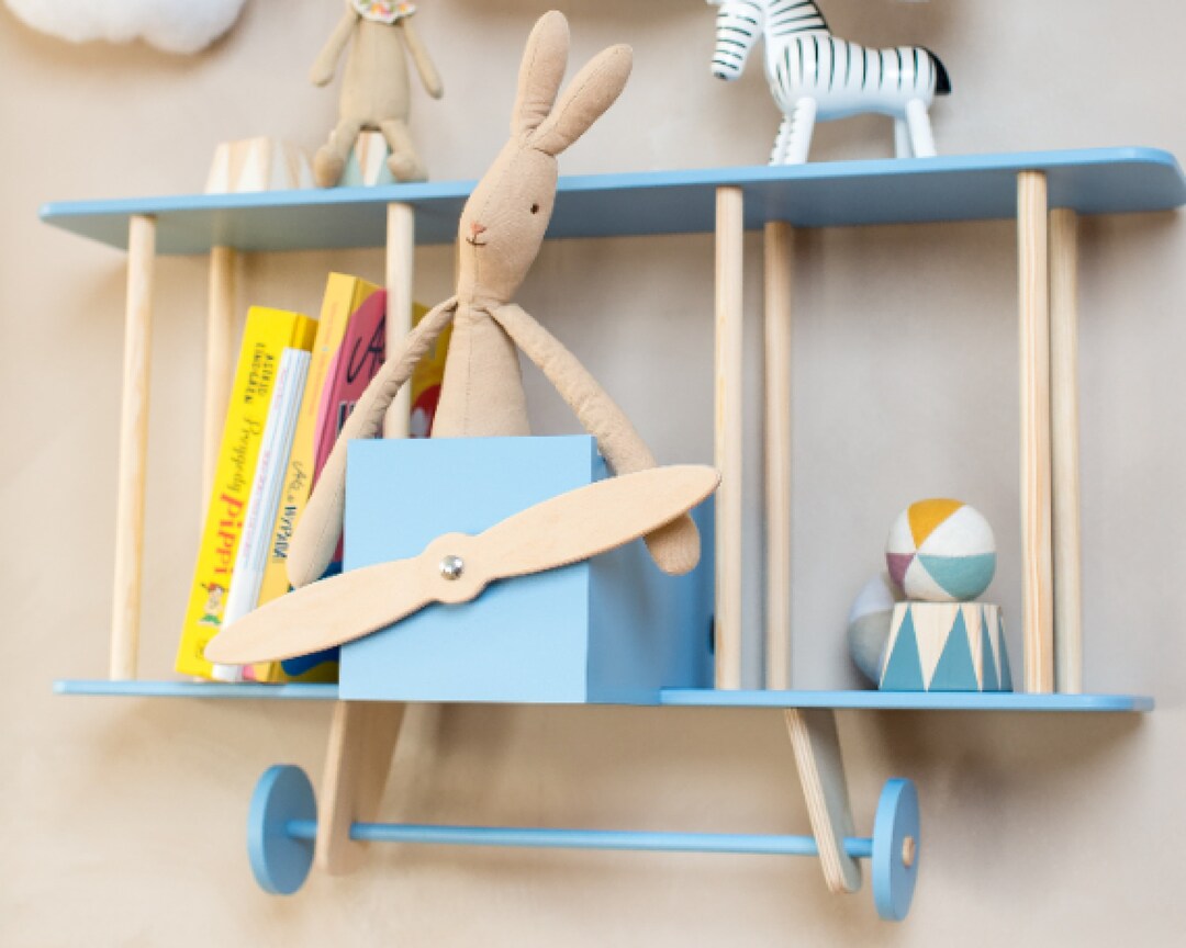 Airplane Shelf Children's Furniture Bookcase Children's Shelf Toy Shelf ...