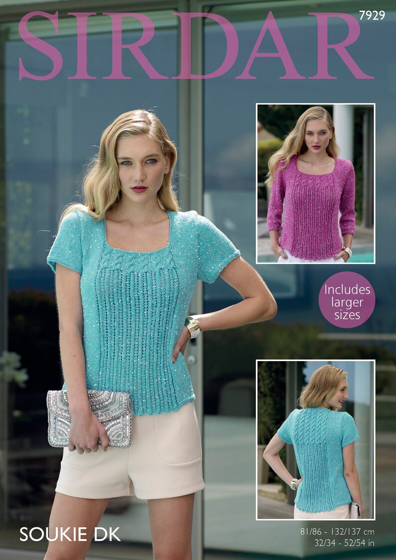 Woman's Tops Knitting Pattern Only in DK Yarn - Etsy