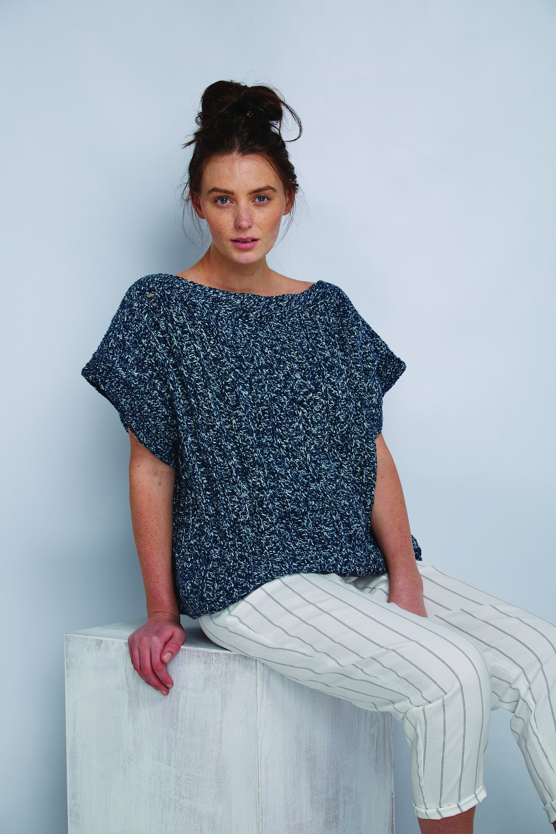 Parallel Lines Pullover Crochet Pattern Only DMC Denim Yarn - Etsy