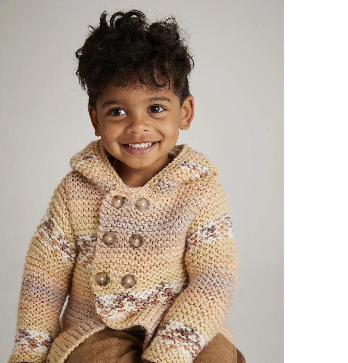 Knitting Pattern the Grow Your Own Duffle Coat in Variegated Self ...