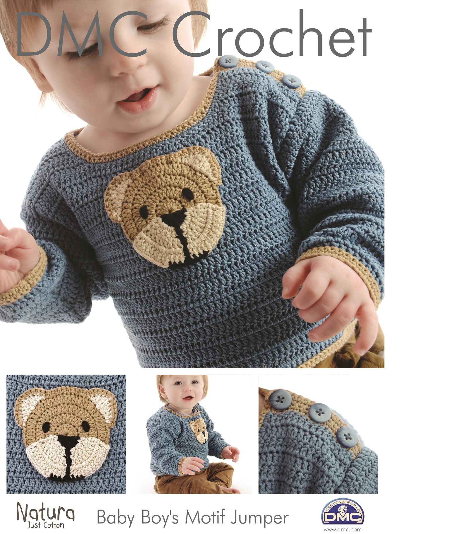 Baby Jumper With Teddy Bear Mofit Crochet Pattern Only Natura Just ...