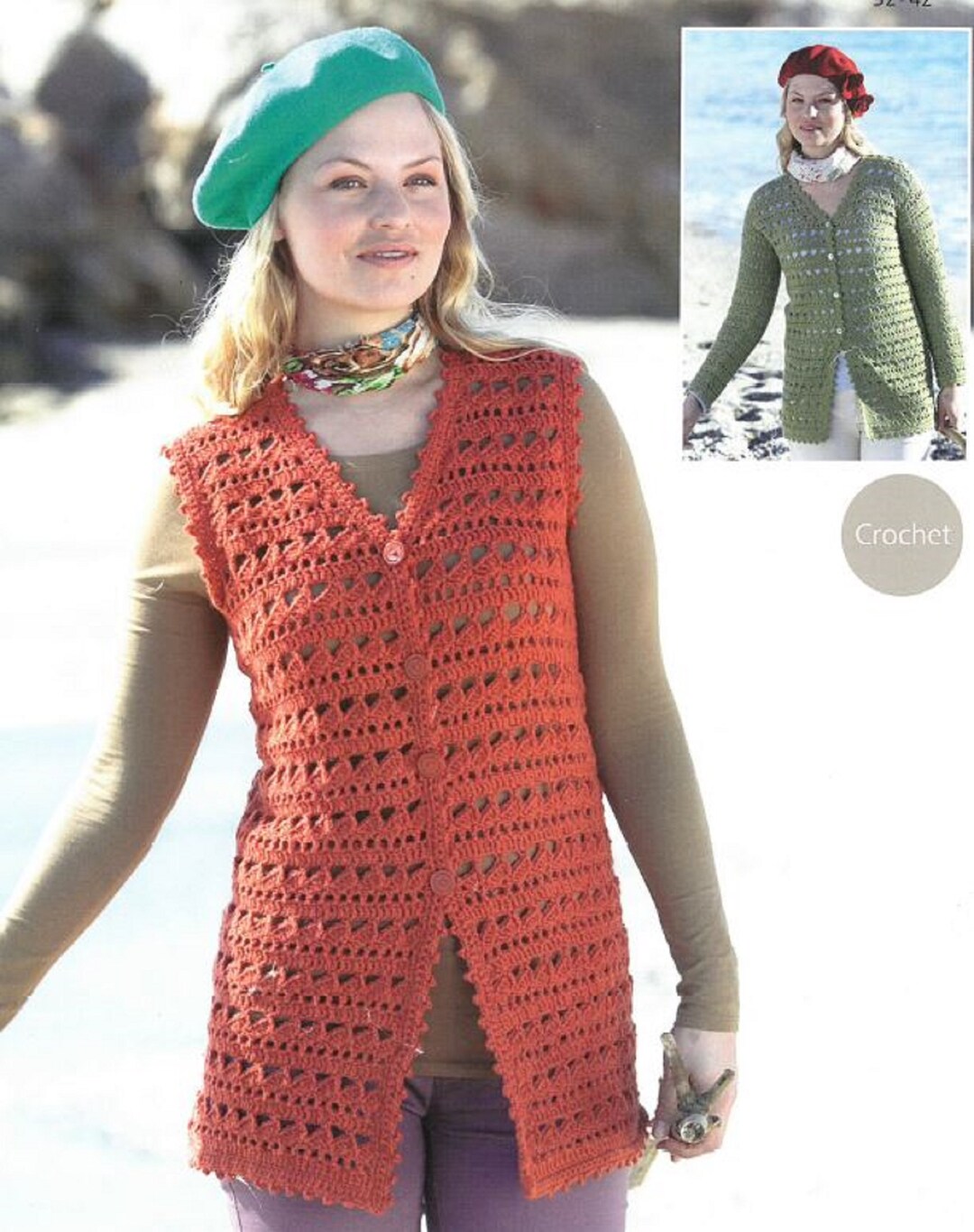 Cardigan and Waistcoat in Sirdar COUNTRY STYLE DK Crochet Pattern - Etsy
