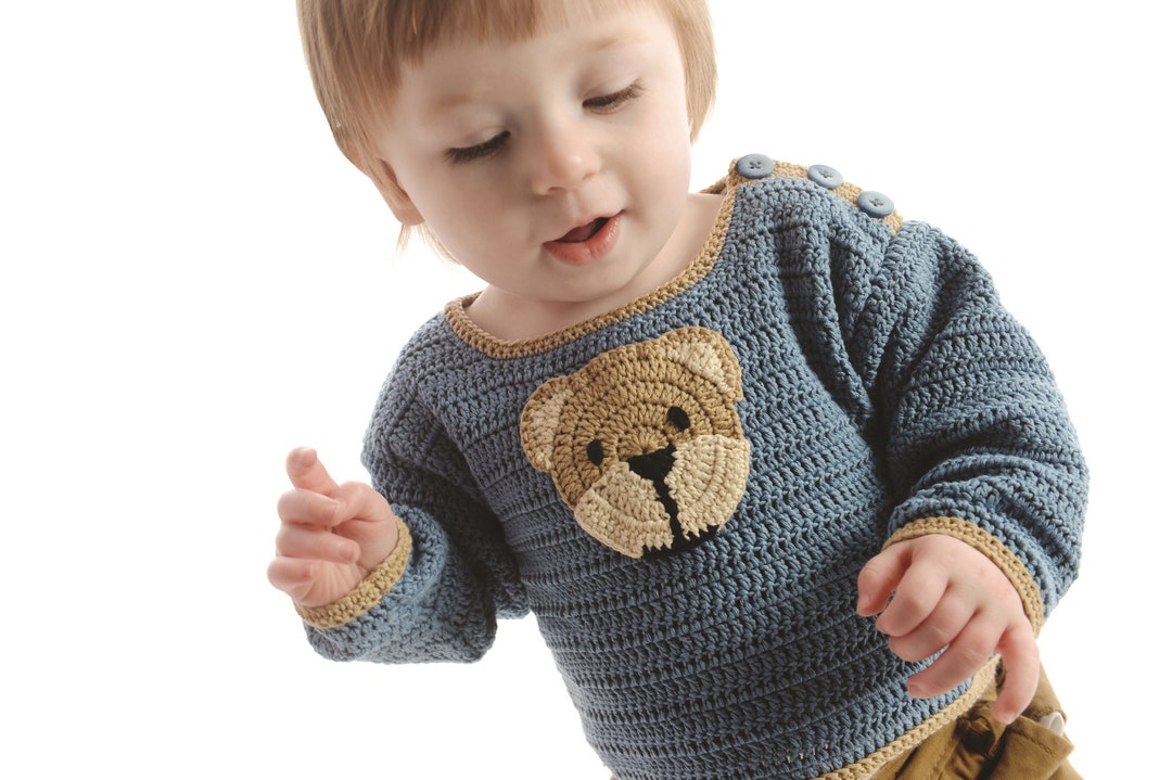 Baby Jumper With Teddy Bear Mofit Crochet Pattern Only Natura Just ...