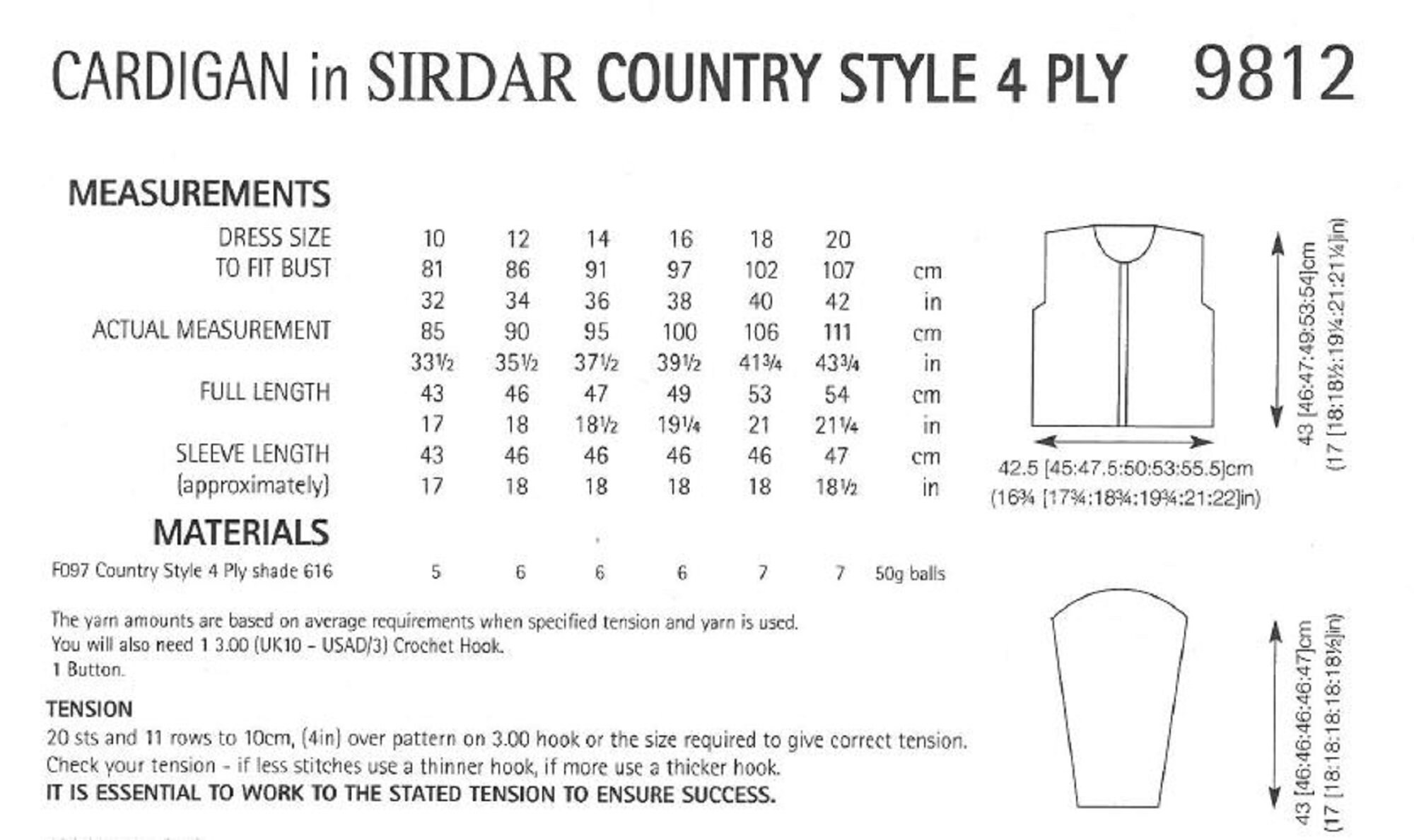 Round Neck Cardigan Crochet Pattern Only - Etsy