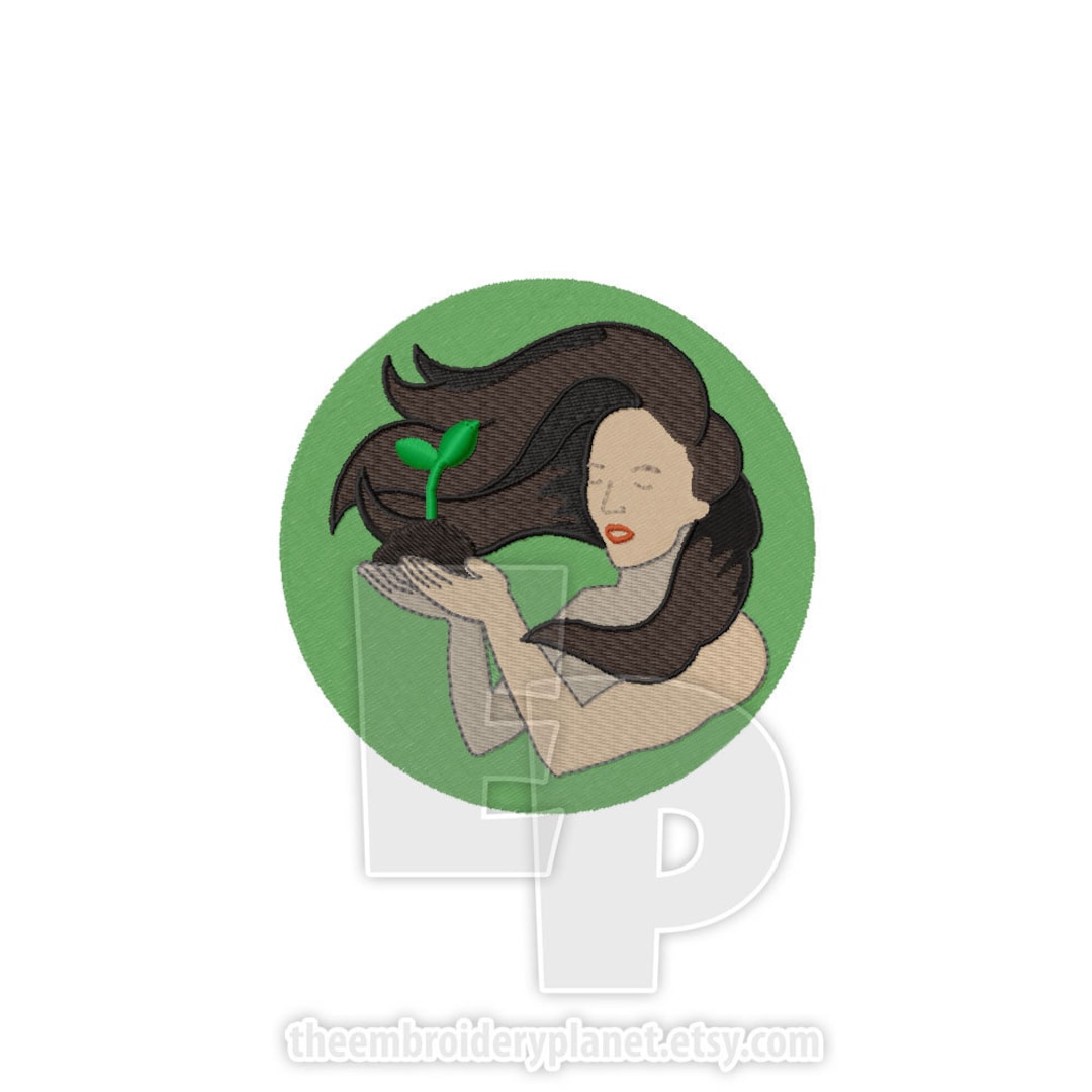 Wiccan Goddess Earth Element Machine Embroidery Design - Etsy
