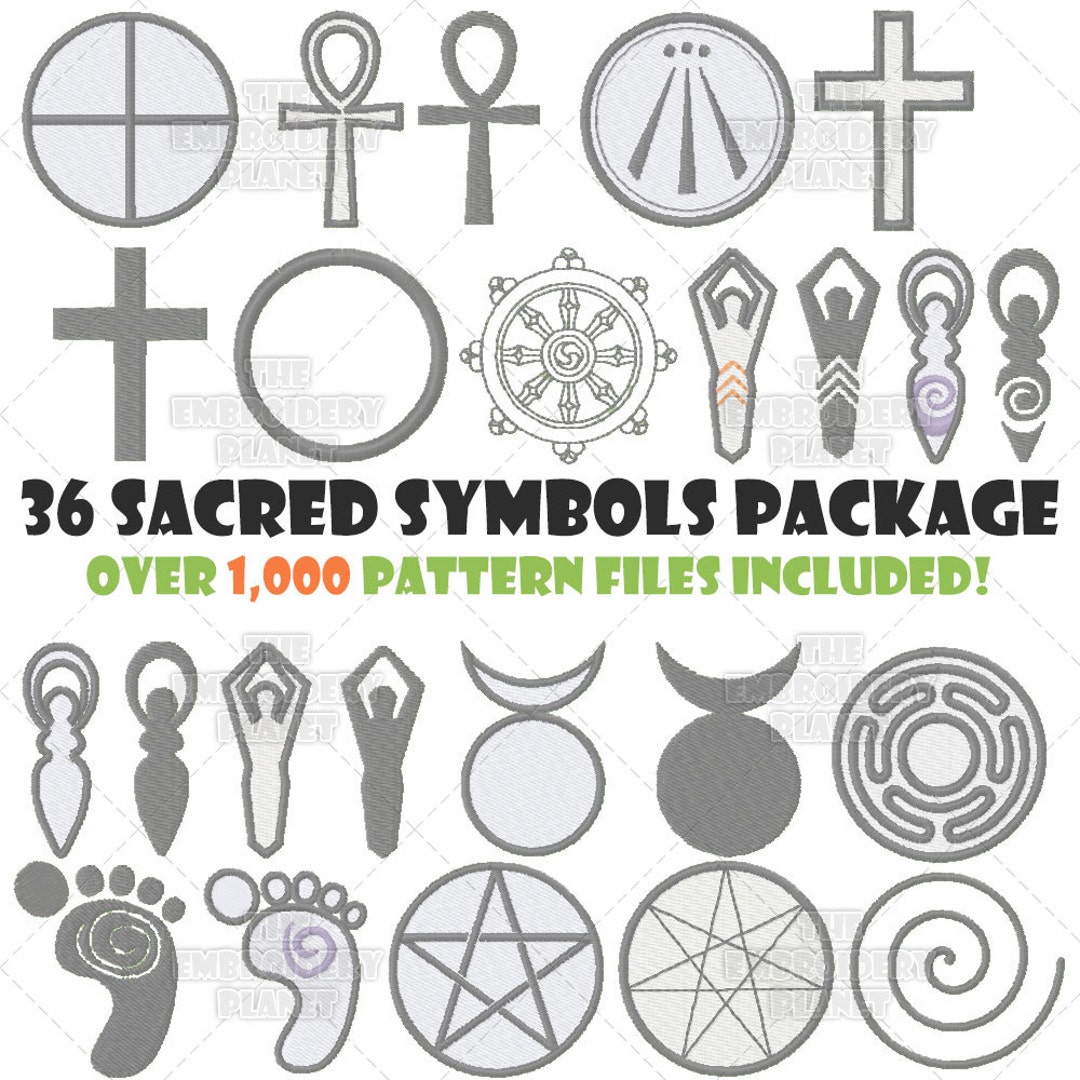 Heilige Symbole Stickmuster: Heidnische & Religiöse Motive ...