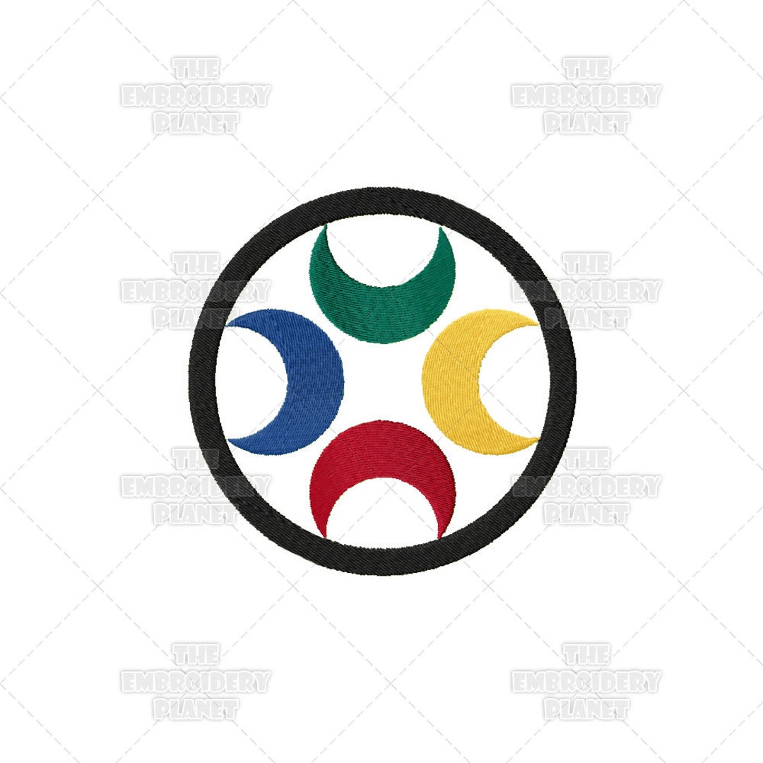 Elemental Moons Pagan Symbols of the Elements Machine Embroidery ...