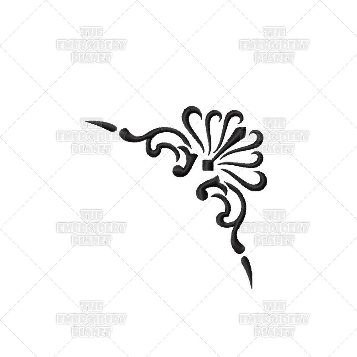 Abraham Monogram Font Frame Corner Flourish Machine Embroidery - Etsy