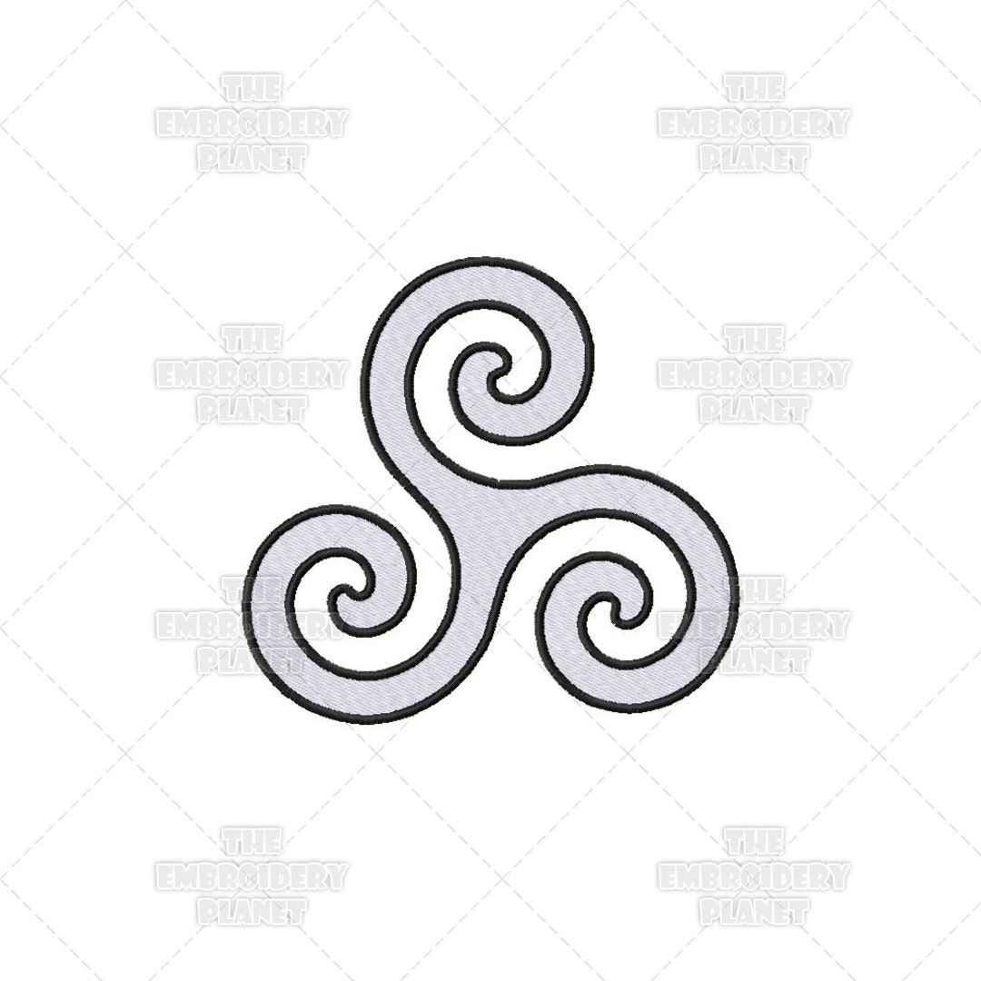 Celtic Triskele Embroidery Design: Sacred Symbol (digital Download) - Etsy