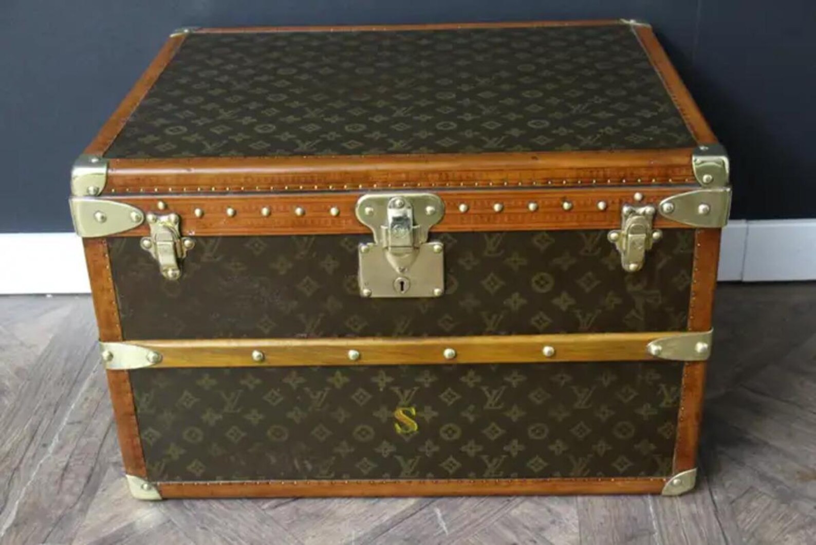 Petite Malle Louis Vuitton en toile monogramme 55 cm - Etsy France