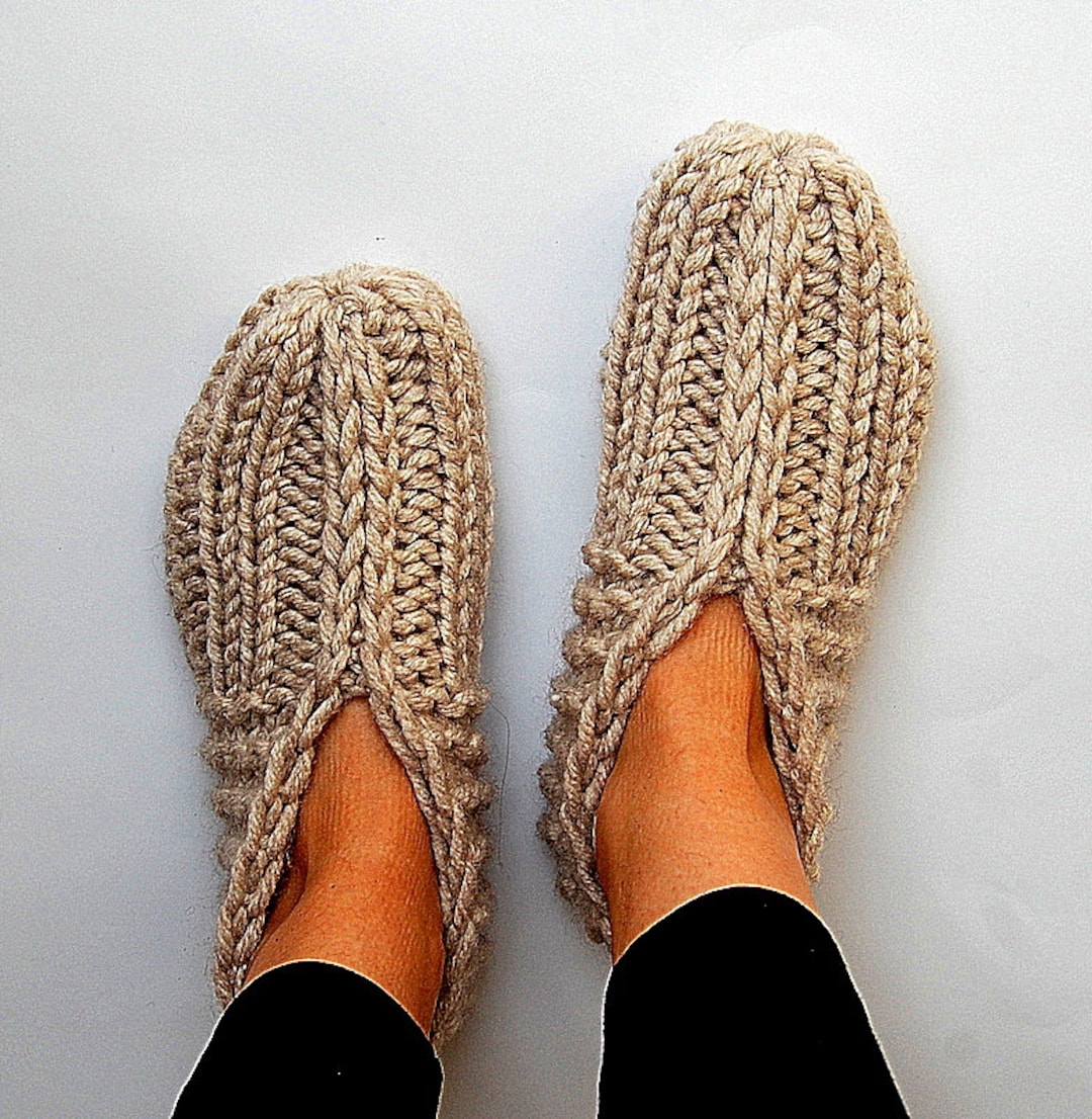 KNITTING PATTERN Slipper Socks Booties Super Easy Adult Sizes Unisex - Etsy