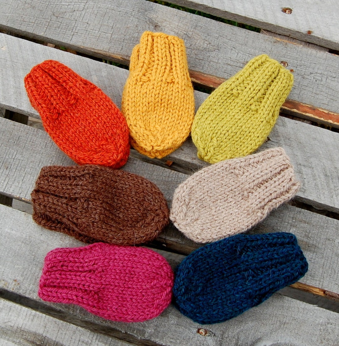 KNITTING PATTERN Easy Mittens Pattern, Newborn Baby / Infant Mittens ...
