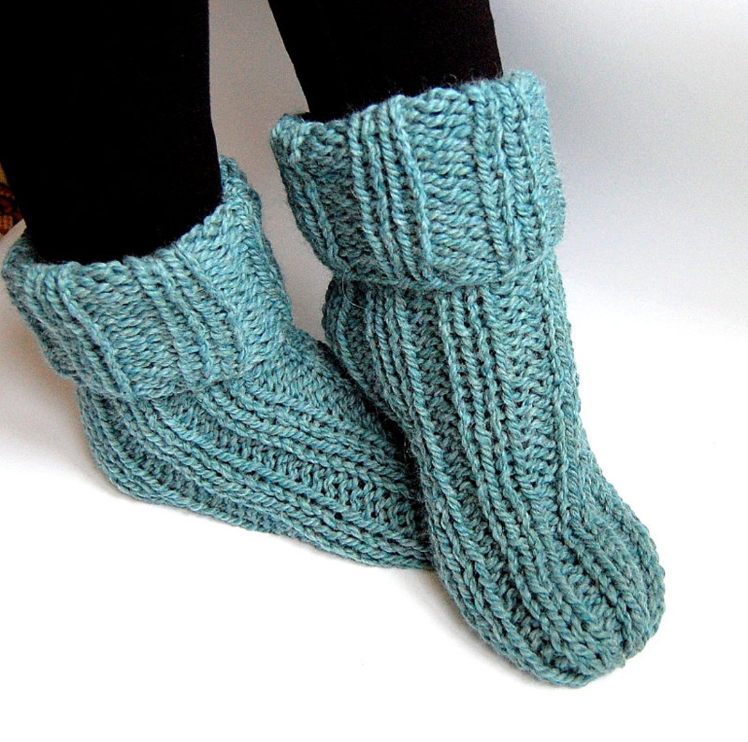 KNITTING PATTERN Slipper Socks Super Easy Tube Socks Without a Heel - Etsy