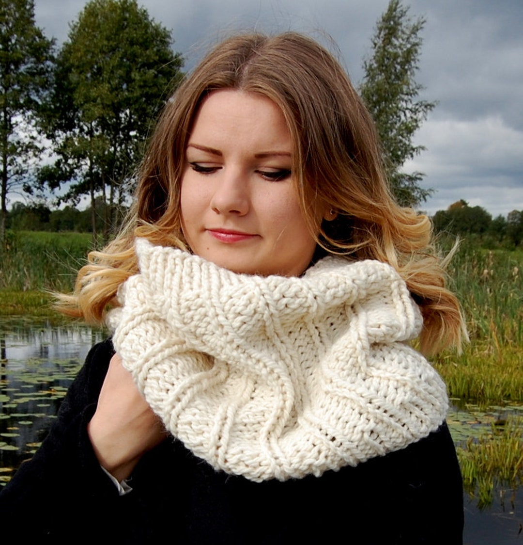 KNITTING PATTERN Infinity Tube Scarf Pattern / Cowl Wrap Easy Scarf - Etsy