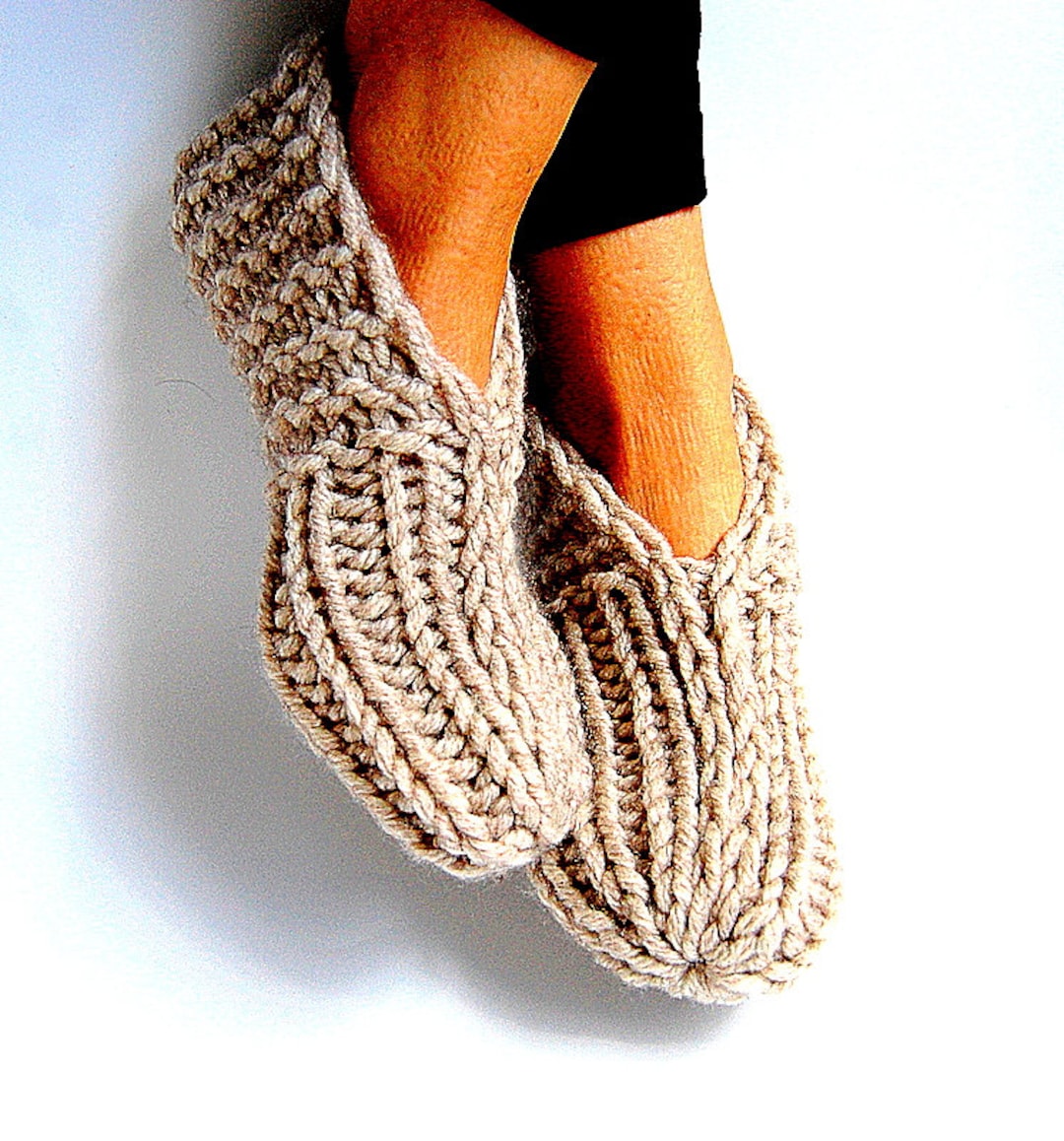 Modèle de tricot chaussons chaussons chaussons super faciles tailles ...