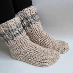 KNITTING PATTERN Easy Tube Slipper Socks Unisex Beginner - Etsy