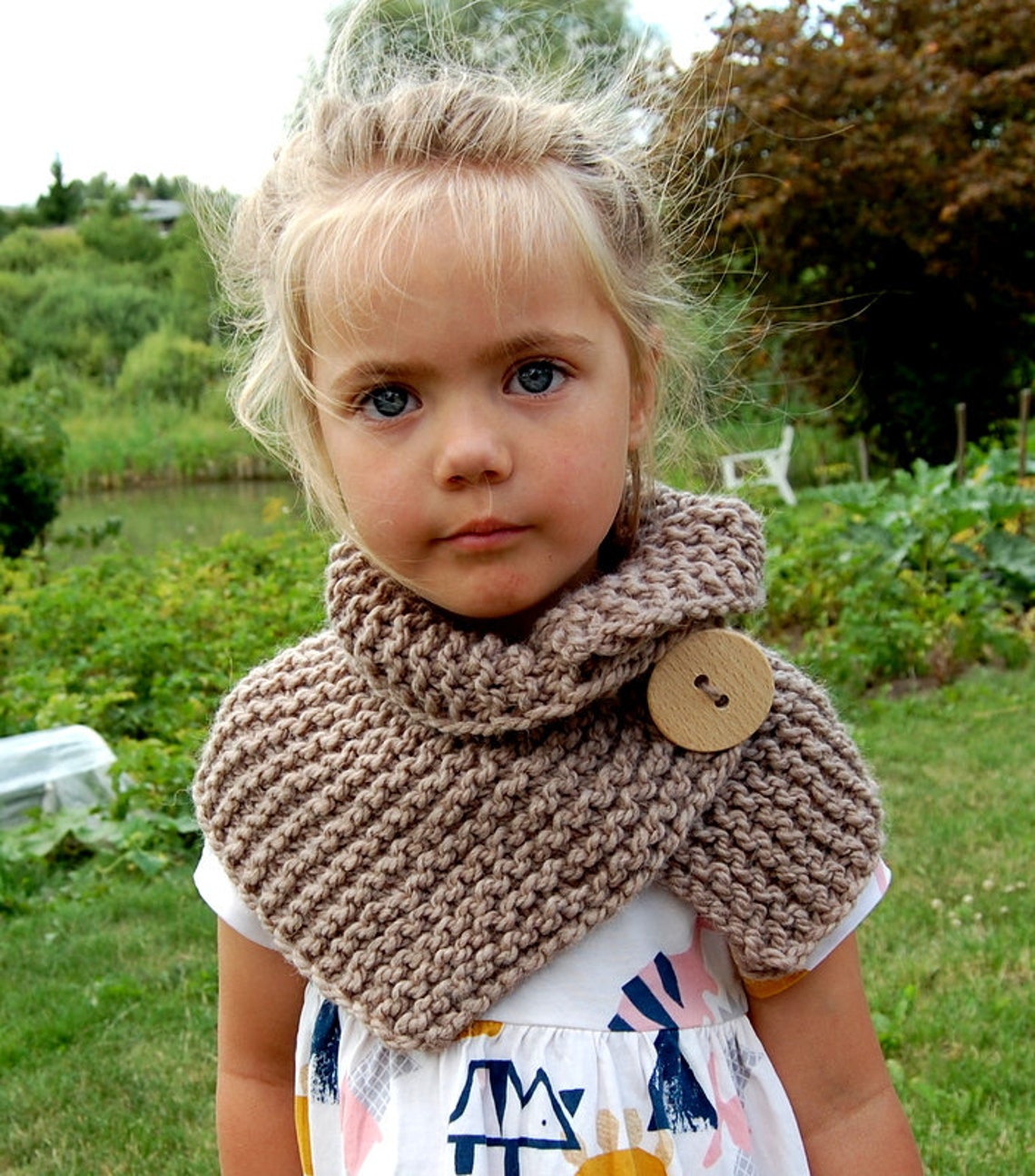 KNITTING PATTERN Easy Button Scarf Pattern ( Toddler, Child Sizes) - Etsy
