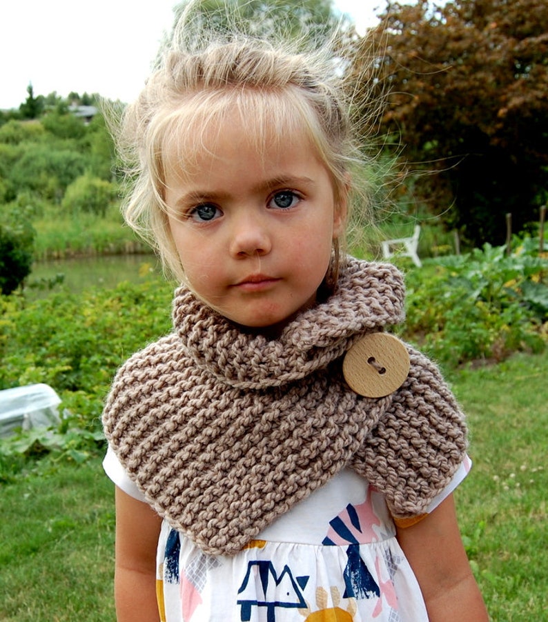 KNITTING PATTERN Easy Button Scarf Pattern ( Toddler, Child Sizes) - Etsy
