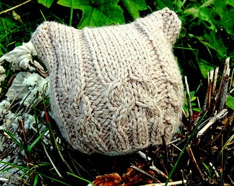 KNITTING PATTERN Cable Knit Baby Cat Kit Hat Pattern | Etsy