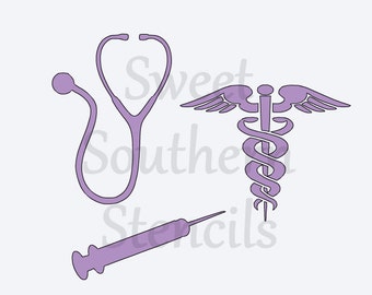 Nurse stencil | Etsy