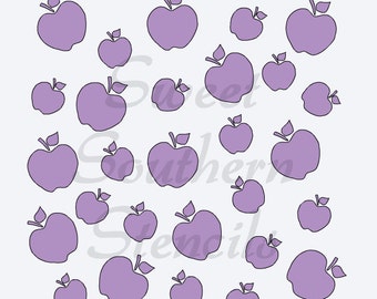 Apple stencil | Etsy