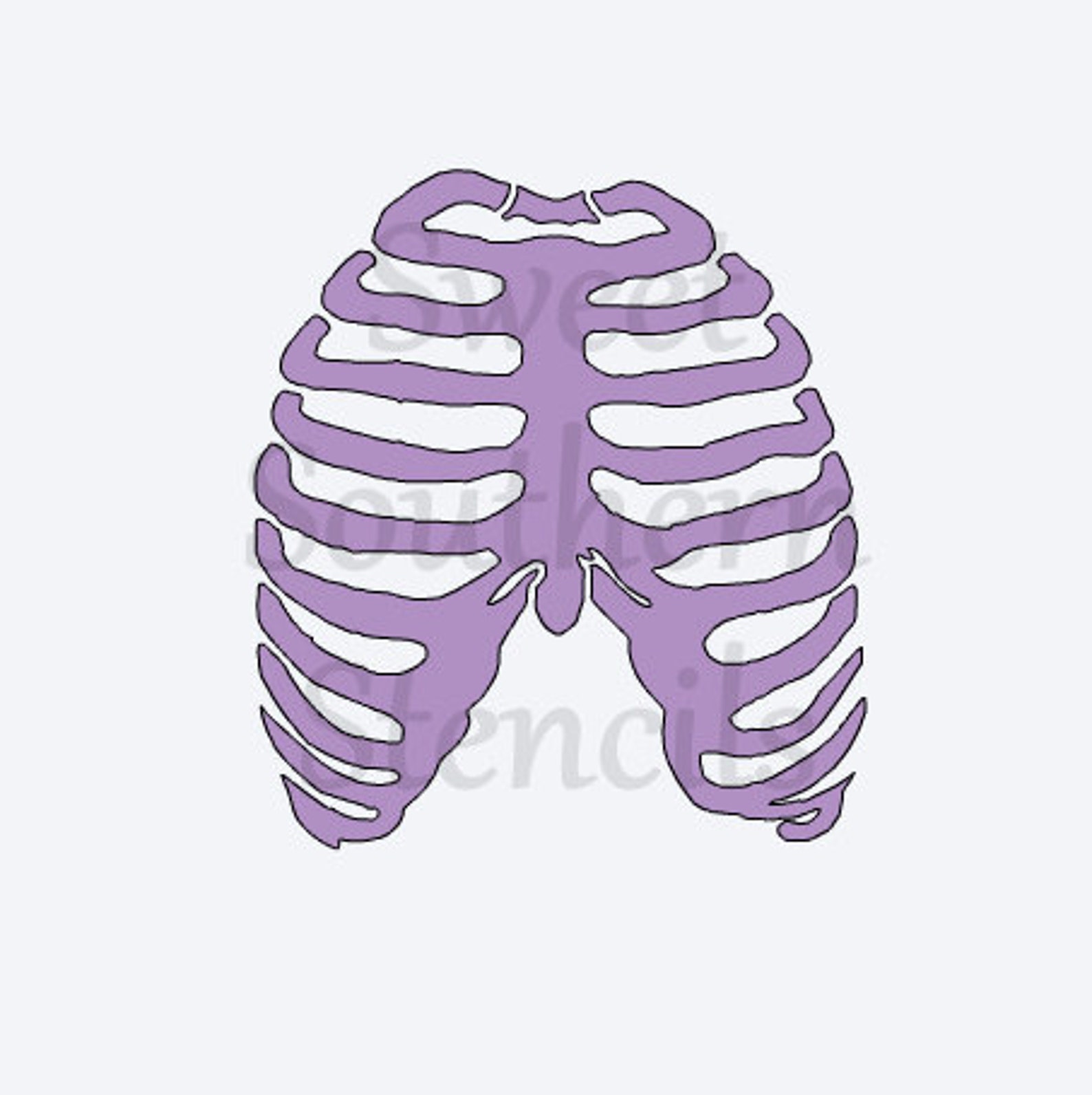 Skeleton Rib Cage Skull Stencils and Knee Cookie Stencils | Etsy