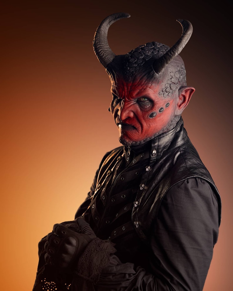 Ikari Demon Silicone Mask - Devil - Lucifer - Movie FX - Halloween ...