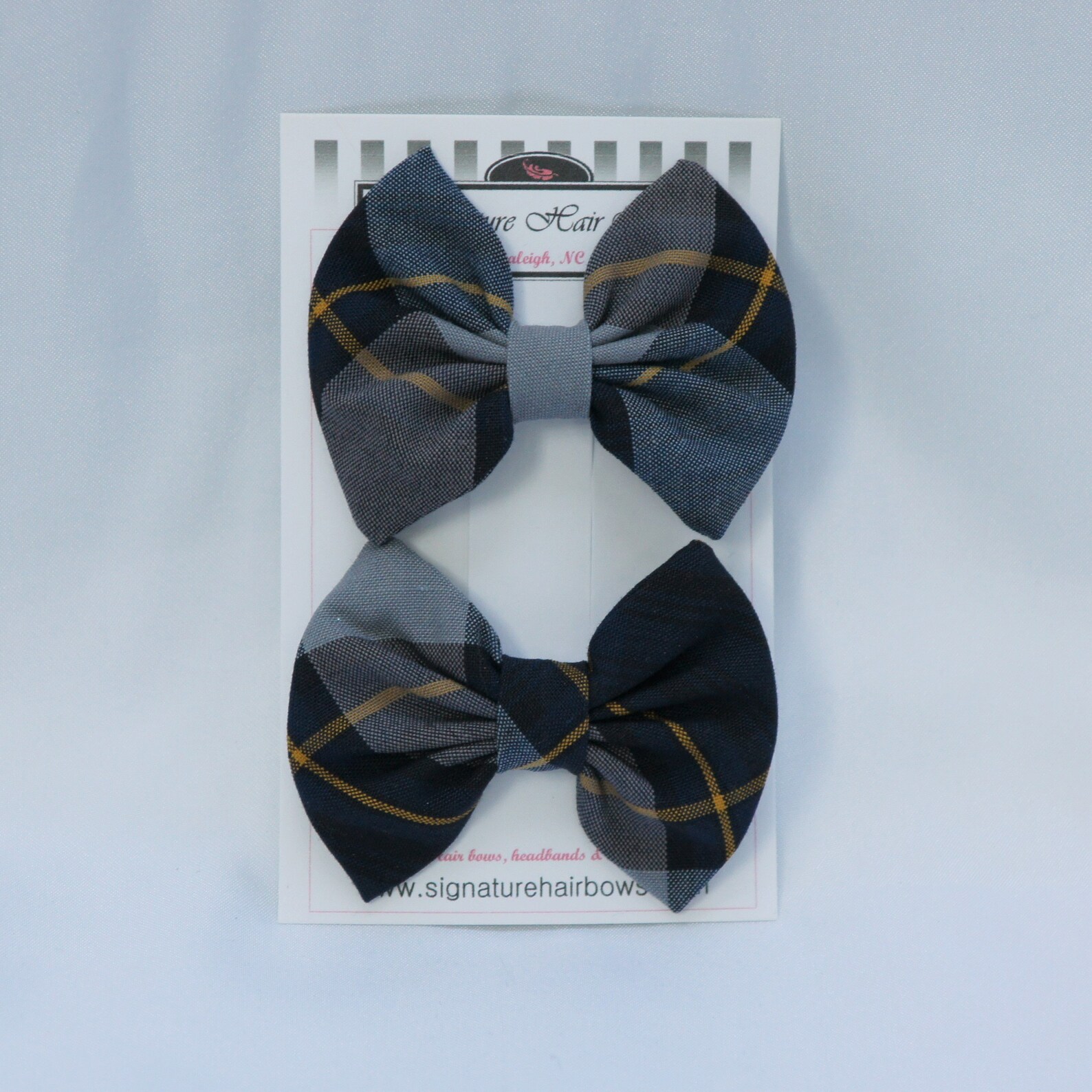 School Uniform Plaid Hair Bow Pigtail Mini Set Classic | Etsy