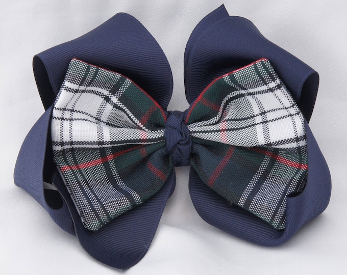 Southern Size School Uniform Bow - Harbor Day Plaid - Etsy