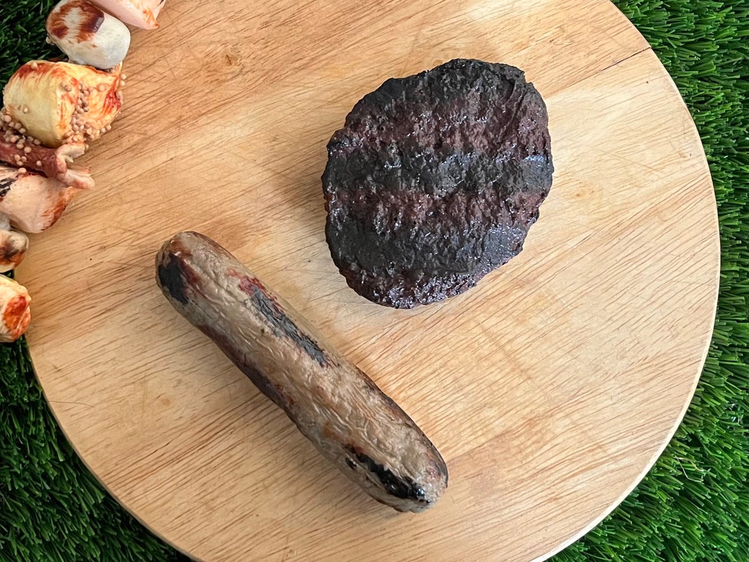 Vintage Prop Burger & Sausage Fresh ish off the BBQ - Etsy