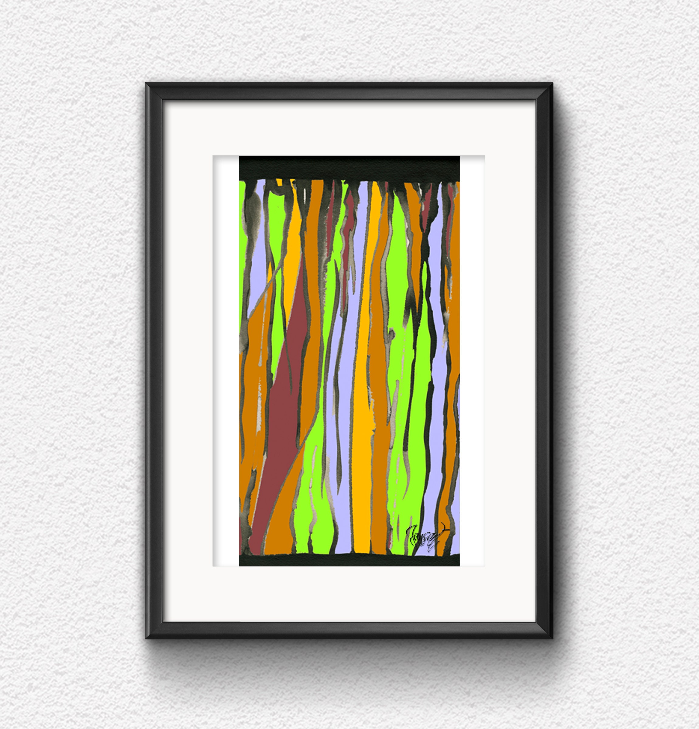 Ink bright art print Dripping Dreams abstract desk art Ink | Etsy