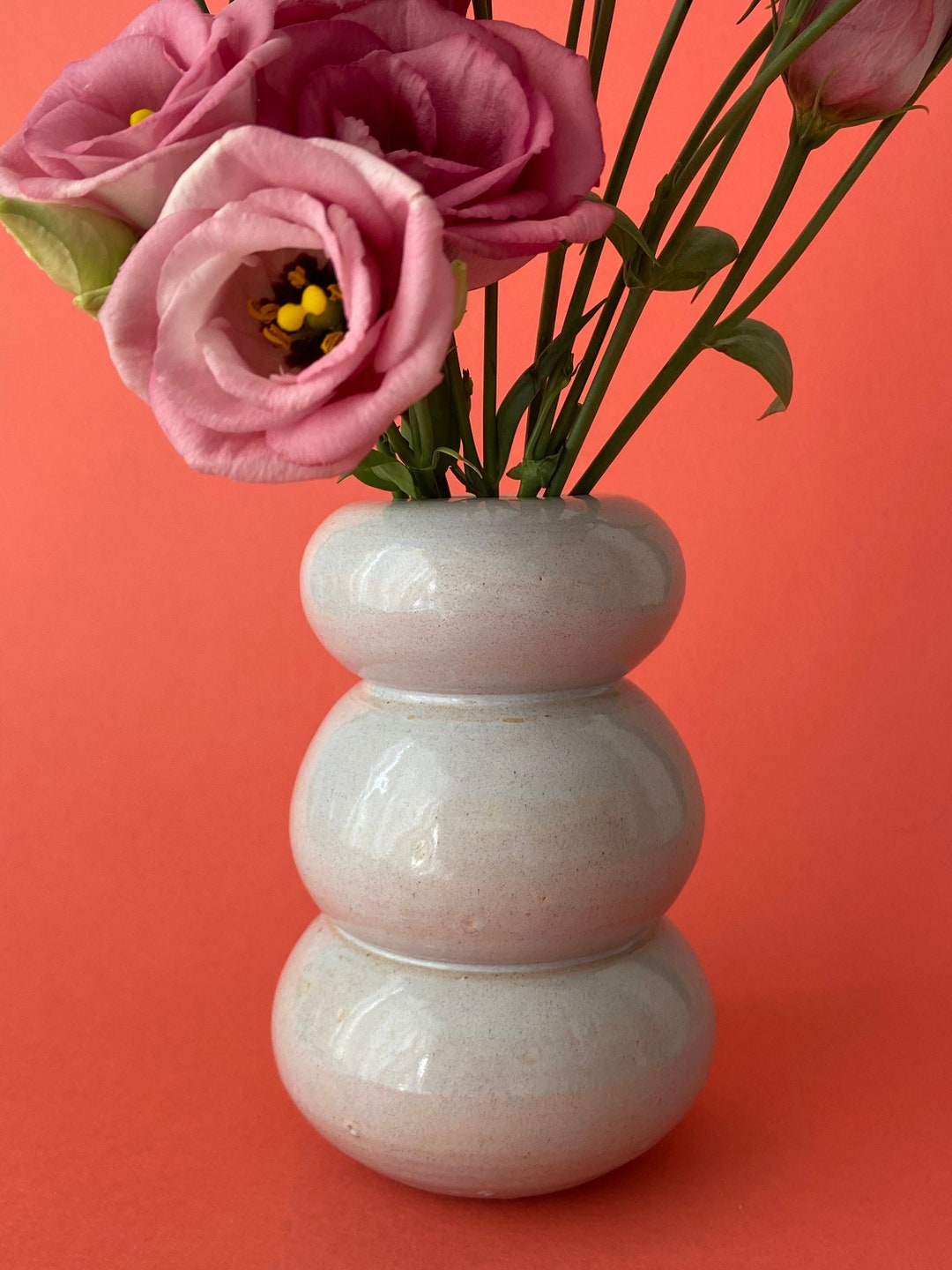 Handmade Ceramic Bubble Vase - White - Etsy