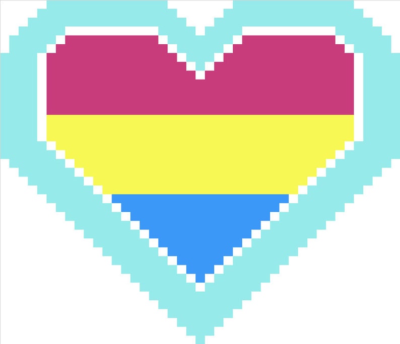Pansexual Pride Flag With Optional Pride Rainbow Border Or Etsy